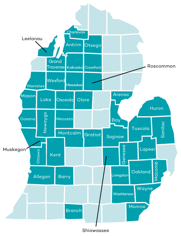 Molina Medicare Members | Service Map - State of Michigan